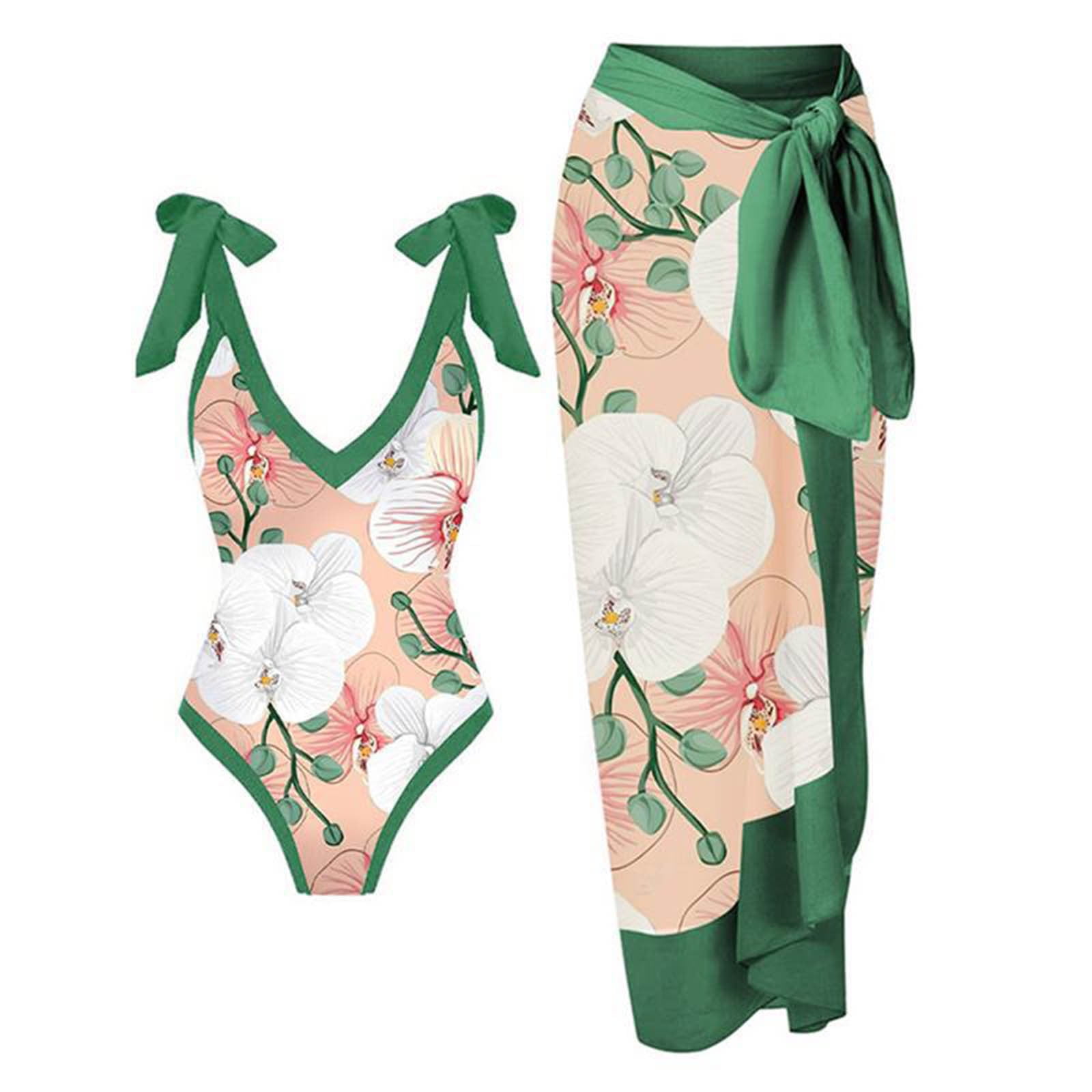 BLTIBY Two Piece Bathing Suits for Women Tummy Control Swimsuit Beach ...