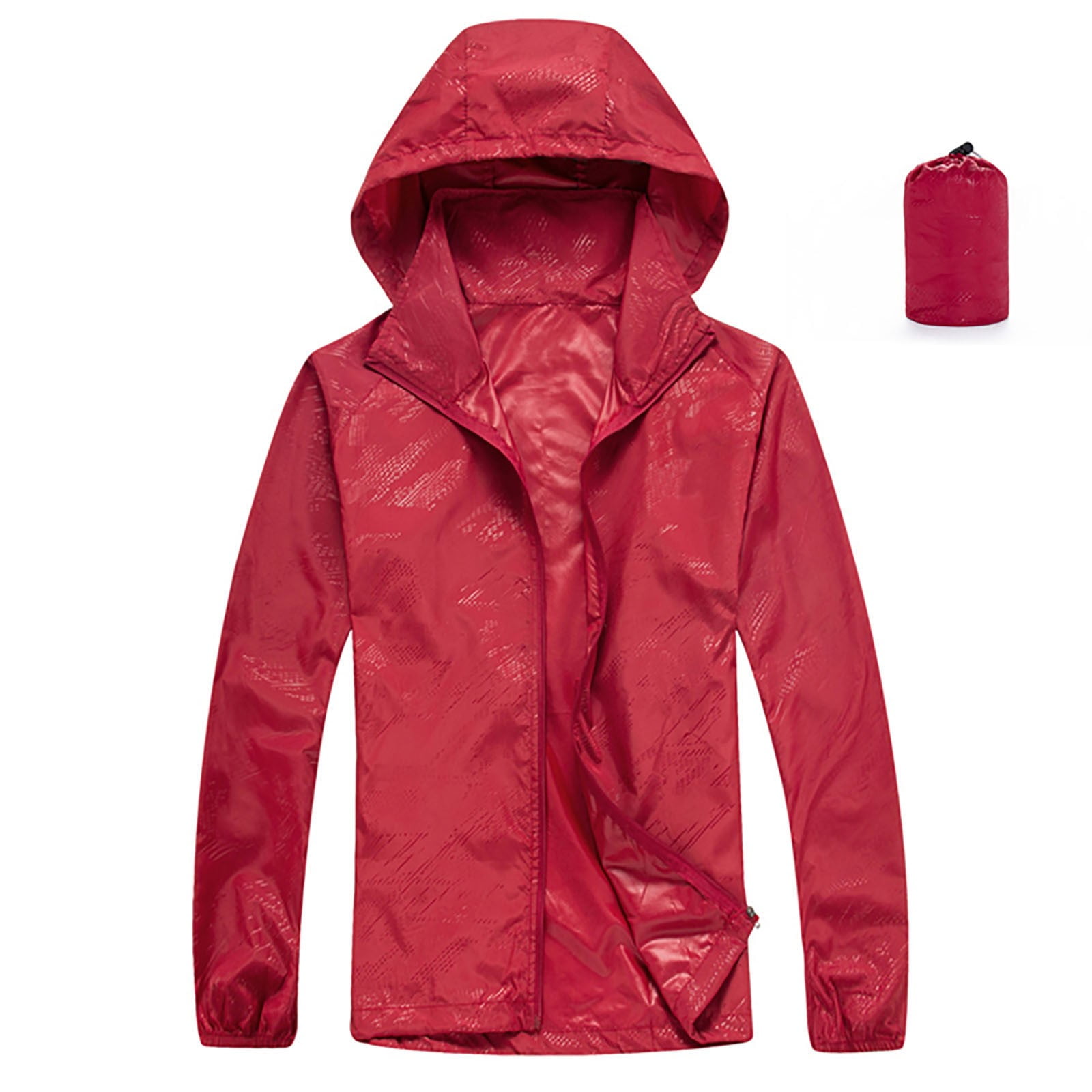 BLTIBY Waterproof Rain Jacket Hooded for Women Fall Winter Solid Colour ...