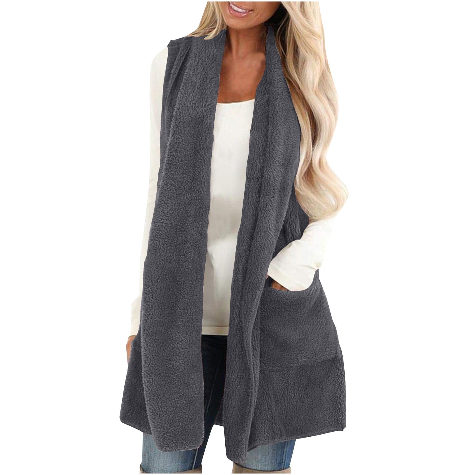 BLTIBY Winter Vest Coats for Women Puffer Winter Fall V Neck Jacket ...
