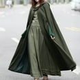BLTIBY Women Trench Coat Cloak Hooded Autumn Spring Solid Colour Long ...