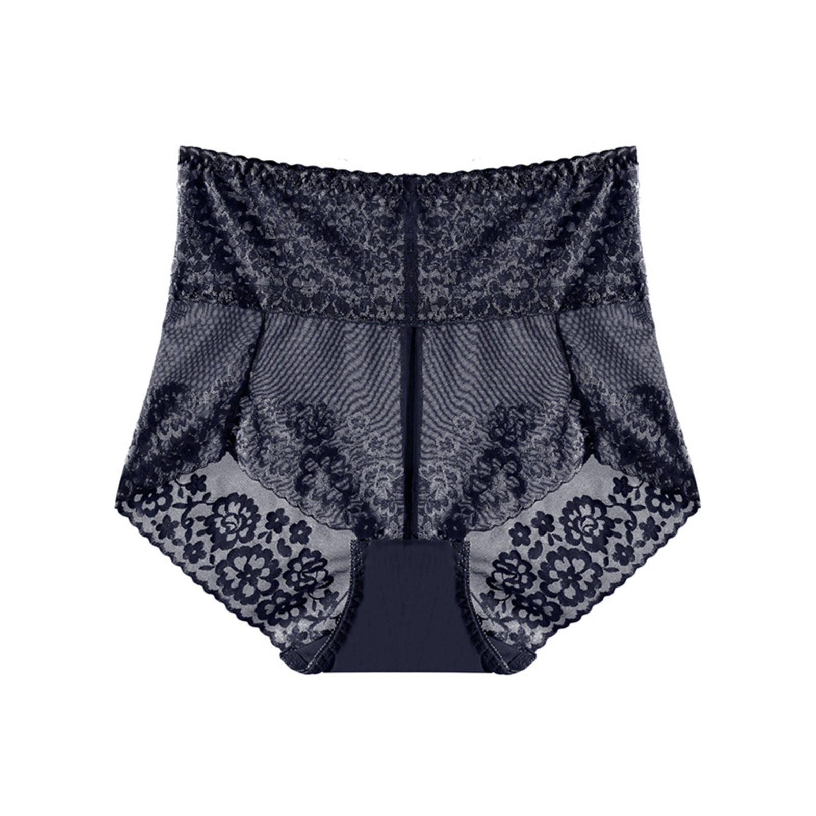 BLTIBY Women's High Waist Triangle Briefs Lace Open Sheer Transparent ...