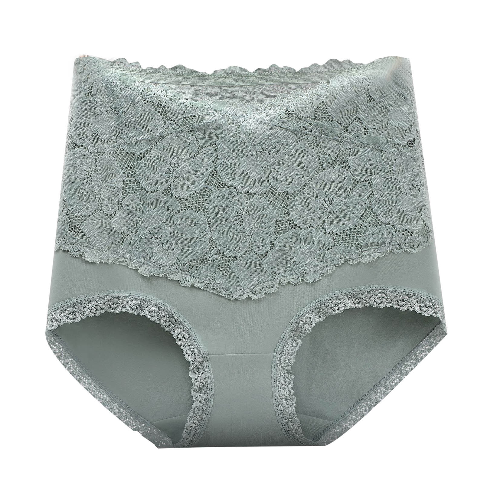 BLTIBY Women's High Waisted Triangle Briefs Printed Cotton Tummy ...