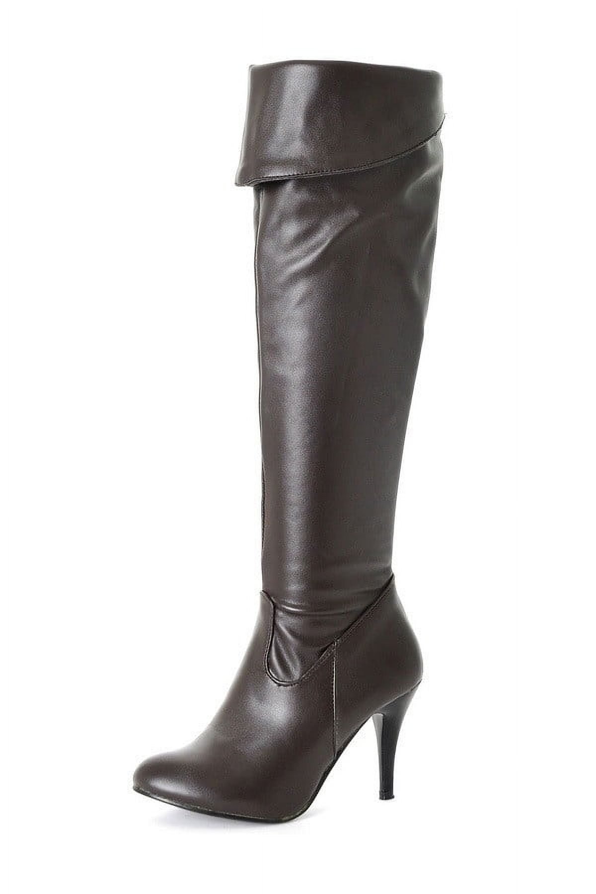 BLTIBY Women's Over the Knee Boots Stretch Thigh High Pointed Toe High ...