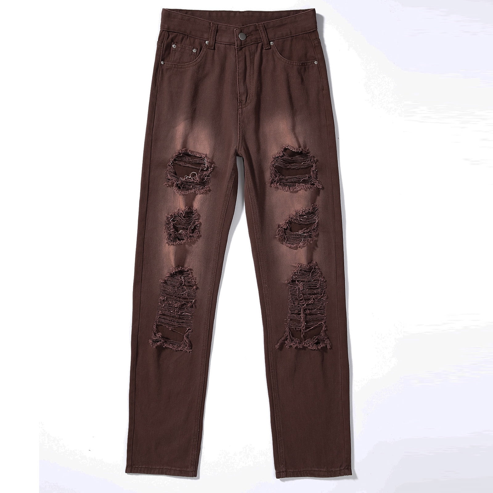 BLTIBY Women's Ripped Jeans Trendy Mid Waisted Boyfriend Jeans Fashion ...