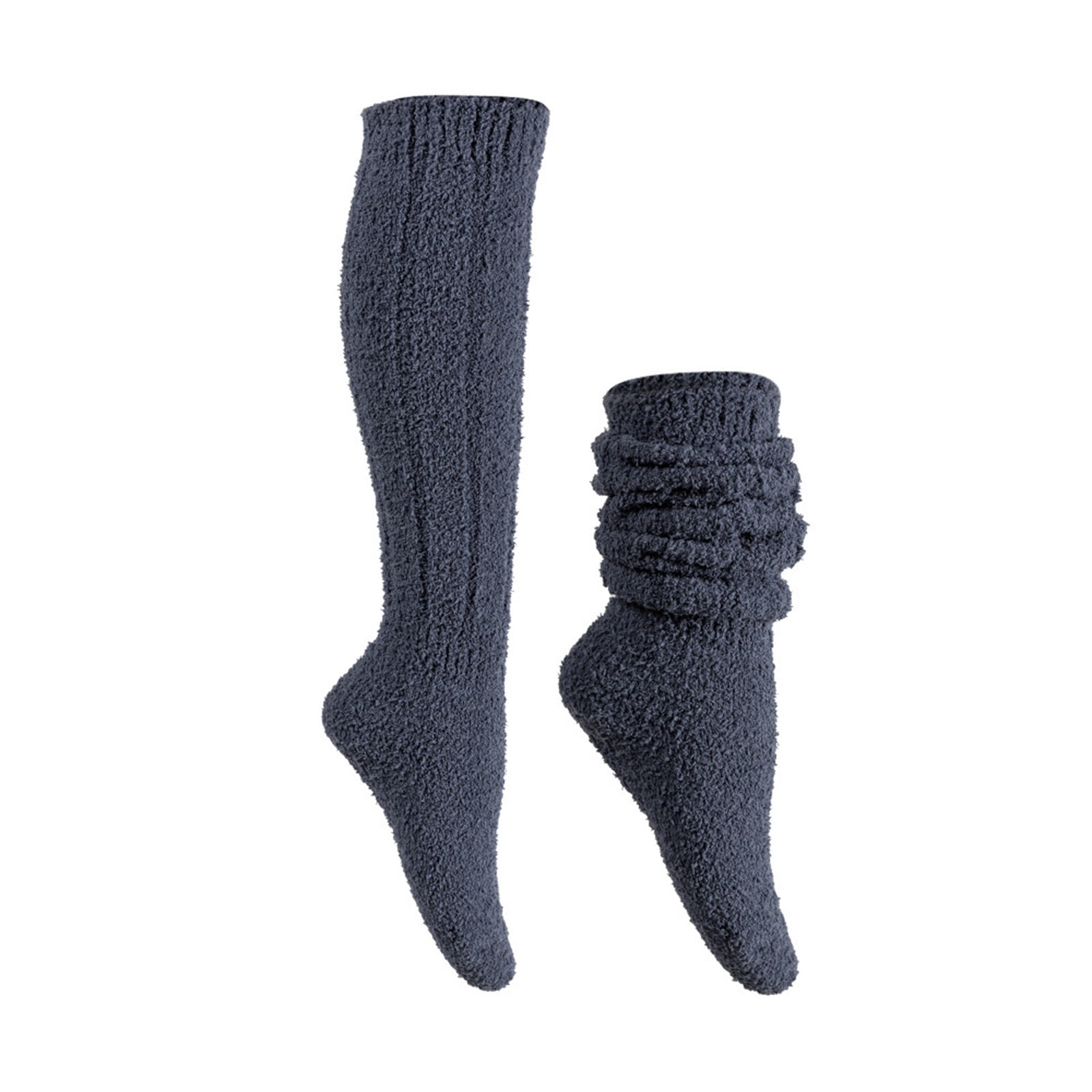 BLTIBY Womens Long Socks Winter Thermal Cozy Cute Fuzzy Stockings ...
