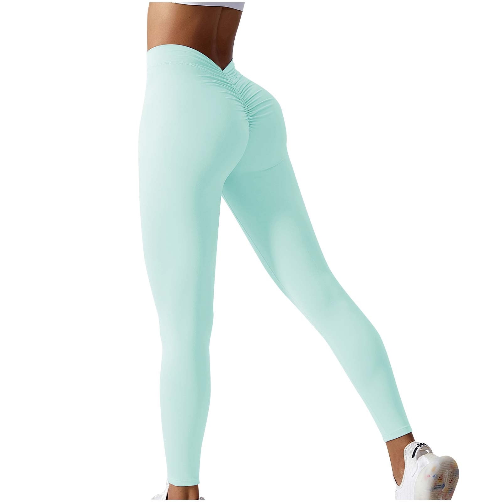 BLTIBY Womens Tight Yoga Pants Fashion Solid Color High Waisted ...