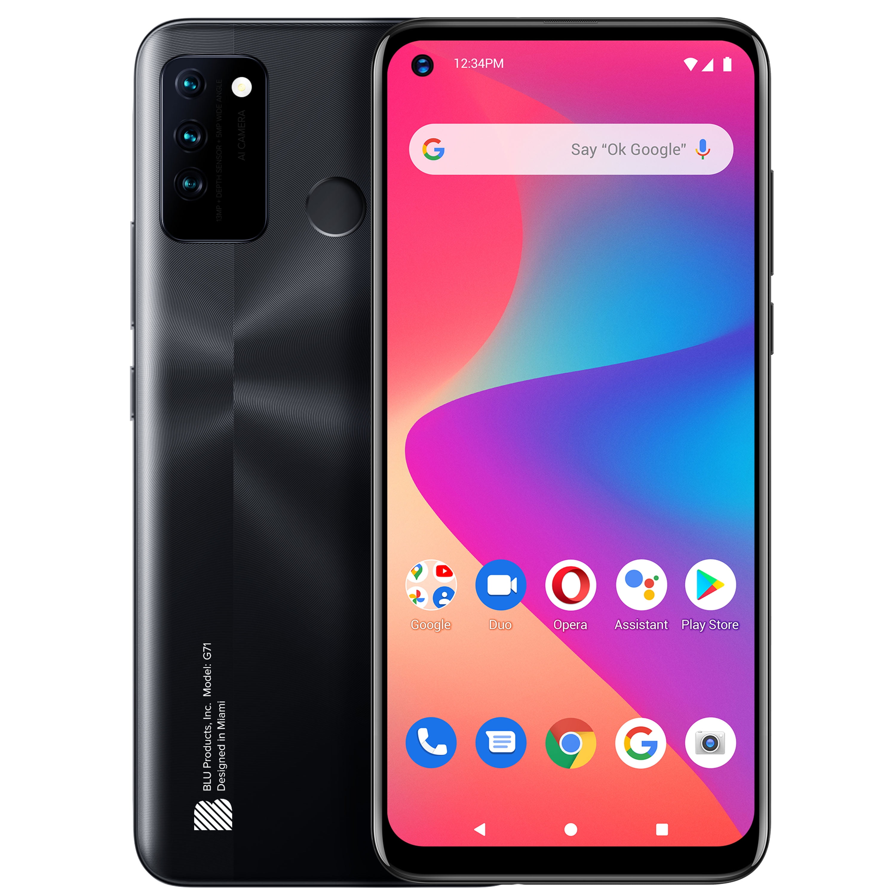 BLU G71 G0430WW 64GB Dual SIM GSM Unlocked Android Smart Phone - Black ...