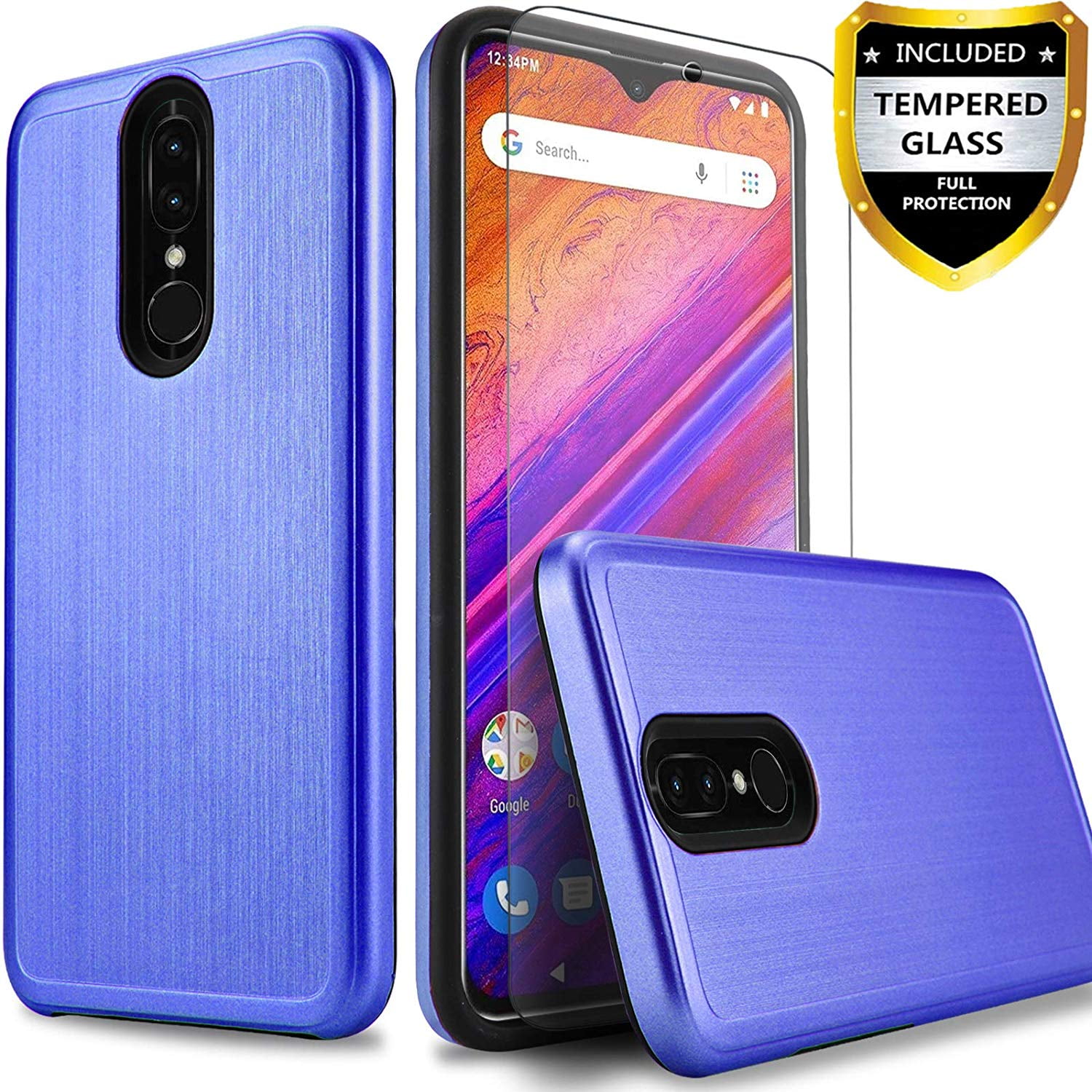 BLU G9 [NOT FOR BLU G9 PRO] Case, 2-Piece Style Hybrid Shockproof Hard ...