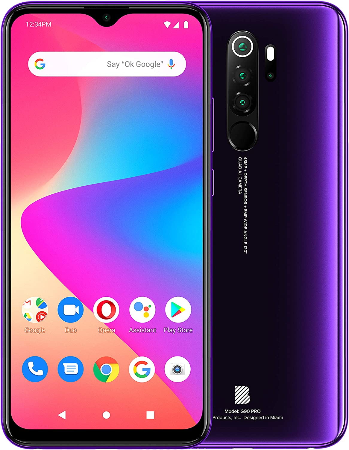 BLU G90 Pro 128GB Unlocked GSM Android Smartphone - Purple Haze Cell ...