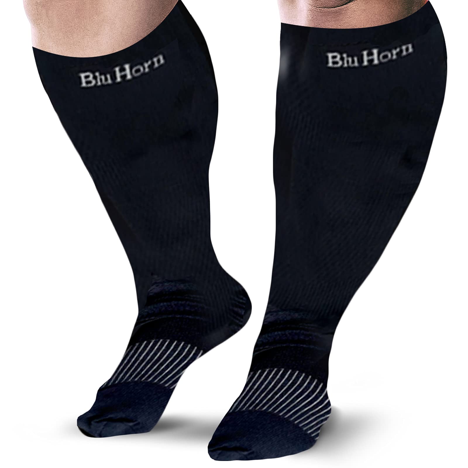 Truform Mens Socks Knee High Dress Style 15 20 Mmhg White Large