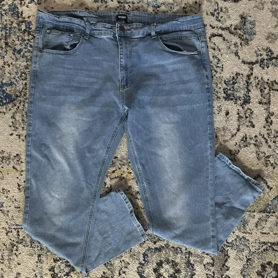 BLU ROCK JEANS MENS SIZE 38/31 STRAIGHT LEG - SIZE: MEN 38/31 - LIGHT ...