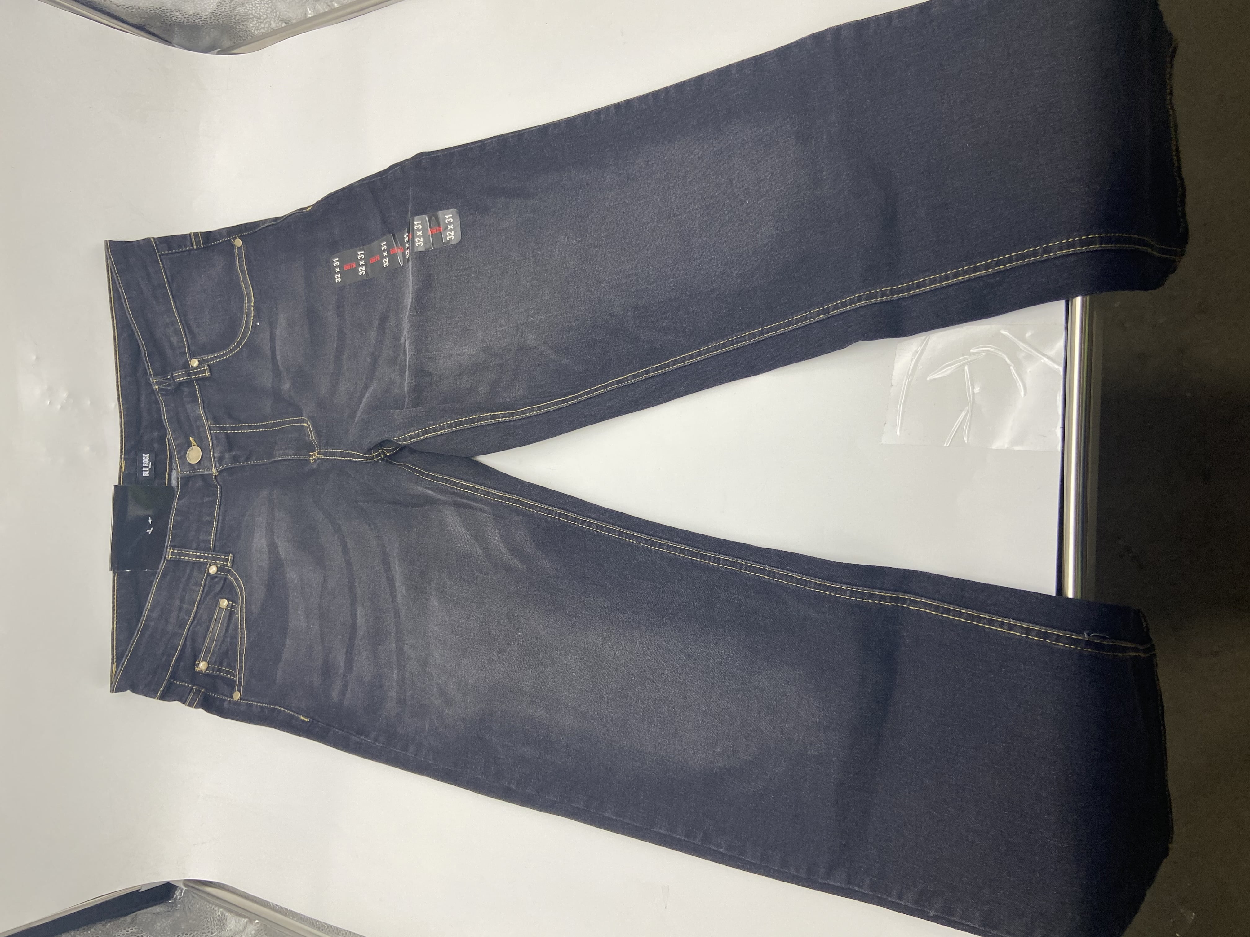 BLU ROCK MEN'S COMFORT STRETCH SLIM STRAIGHT FLEX JEANS - SIZE:36X31 ...