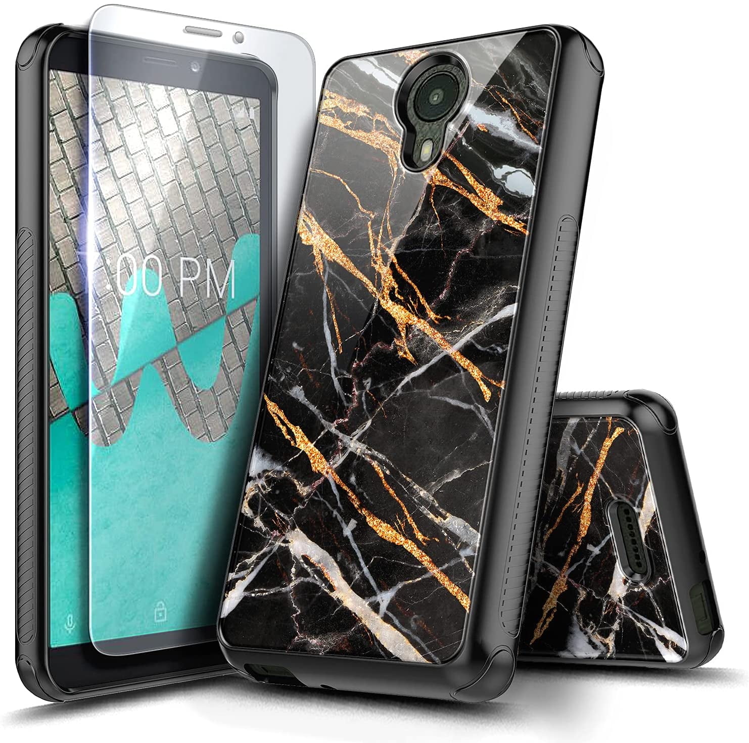 BLU Wiko Ride Case, AT&T Radiant Core, Cricket Icon with Tempered Glass ...