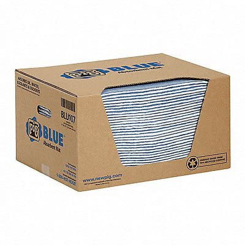 BLU107 Blue Absorbent Pad in Dispenser Box, Light-Weight, 1" Height, 19 ...