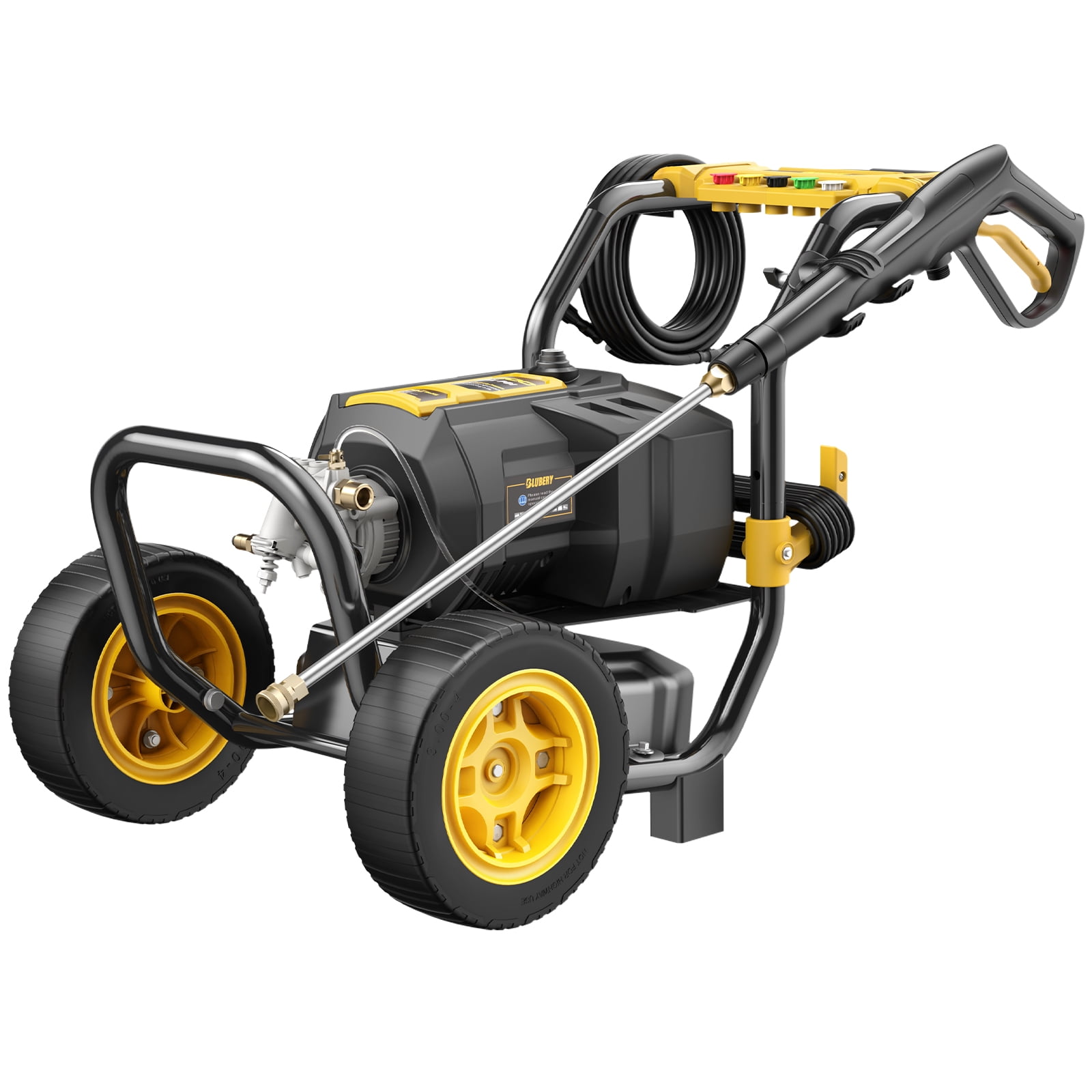 BLUBERY Electric Pressure Washer, 3200 PSI, 2.4 GPM, Brushless Motor ...