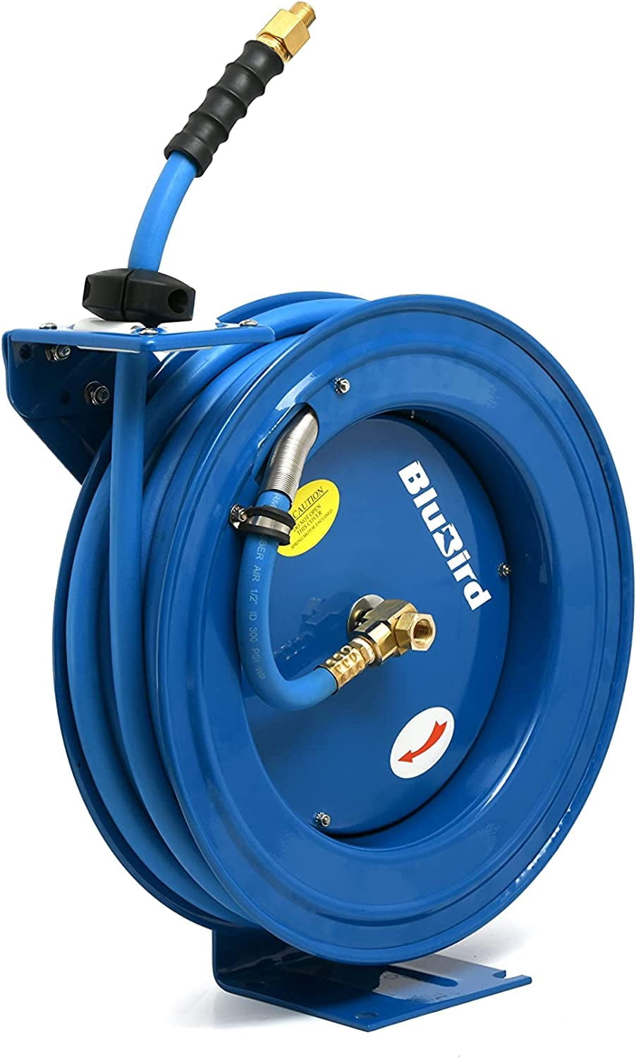 BLUBIRD BBR38100 18ga. Retractable Hose Reel with 3/8" x 100' Air Hose ...