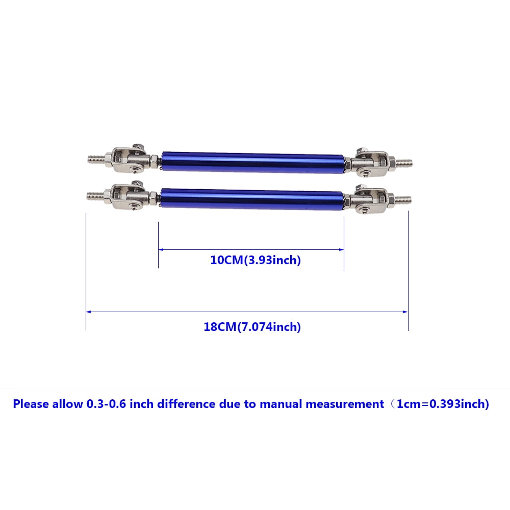 BLUE-100mm-Adjustable Racing Car Splitter Rods, Front and Rear Bumper ...