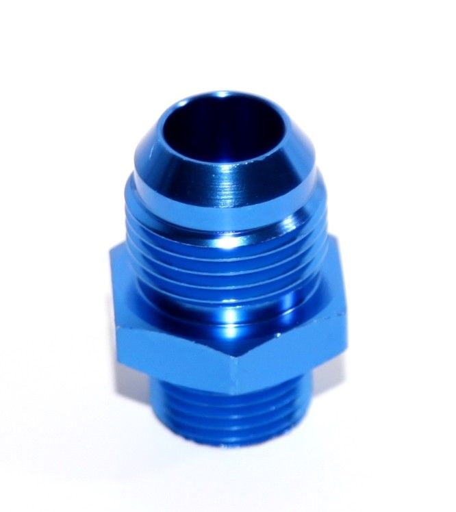 BLUE 10AN AN-10 to M18x1.5 NPT Male Thread Straight Aluminum Fitting ...