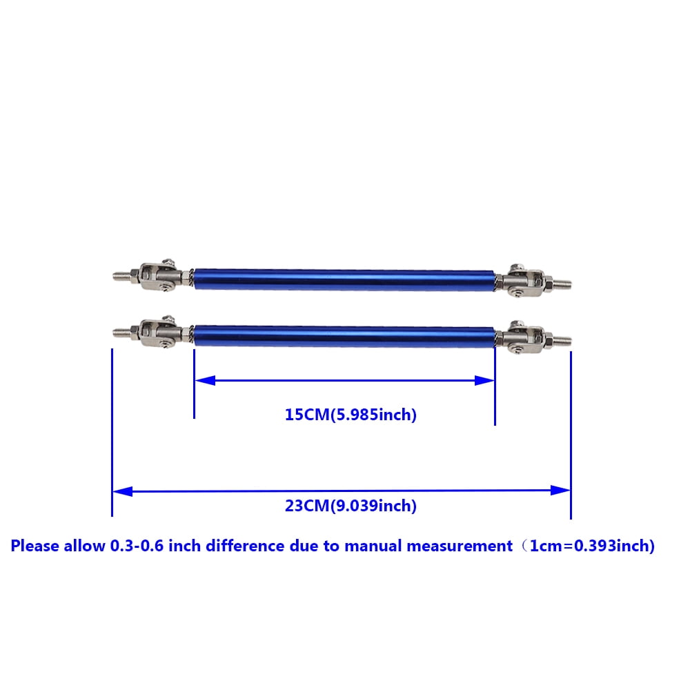 BLUE-150mm-Adjustable Racing Car Splitter Rods, Front and Rear Bumper ...