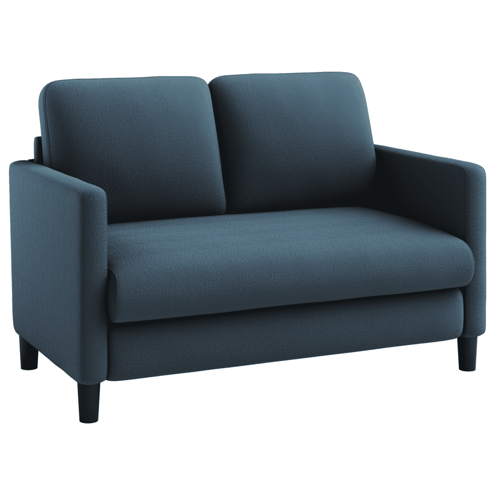 BLUE 51 in Small Sofa Loveseat Upholstered Couch for Small Spaces 2 ...