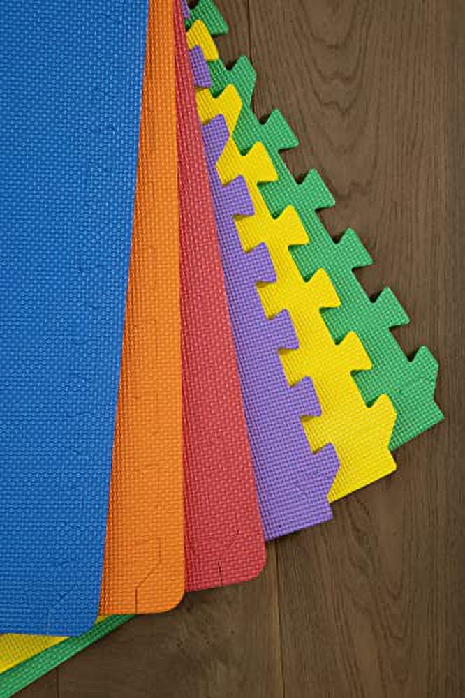 BLUE 72 SQ Ft Pack foam interlocking mats anti fatigue exercise ...