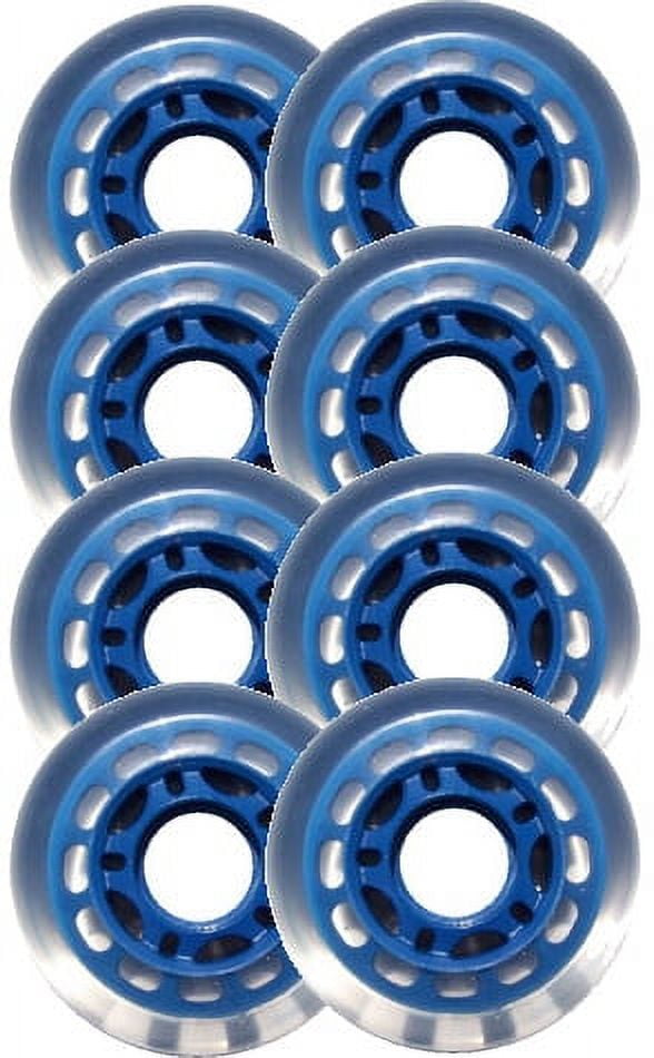 BLUE 76mm 78A Inline Skate Wheels indoor Hockey - Walmart.com