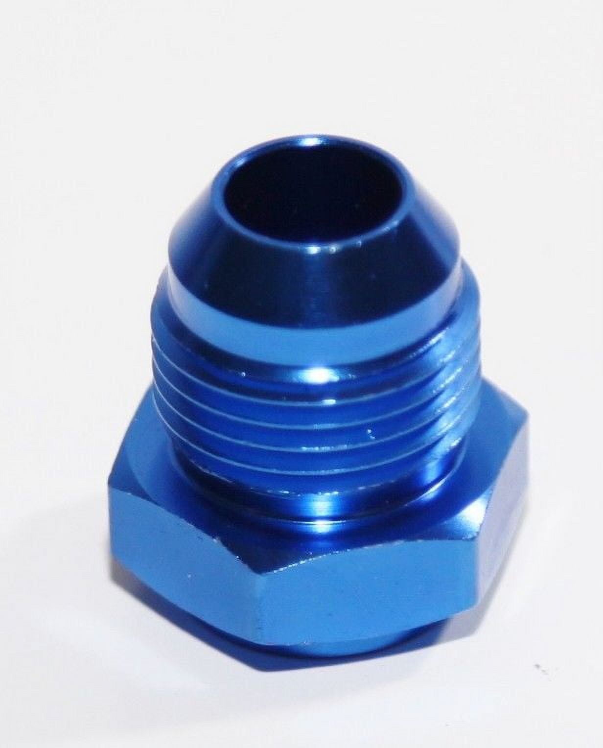 BLUE 8AN AN-8 Male Thread Straight Weld on Flare Aluminum Anodized ...