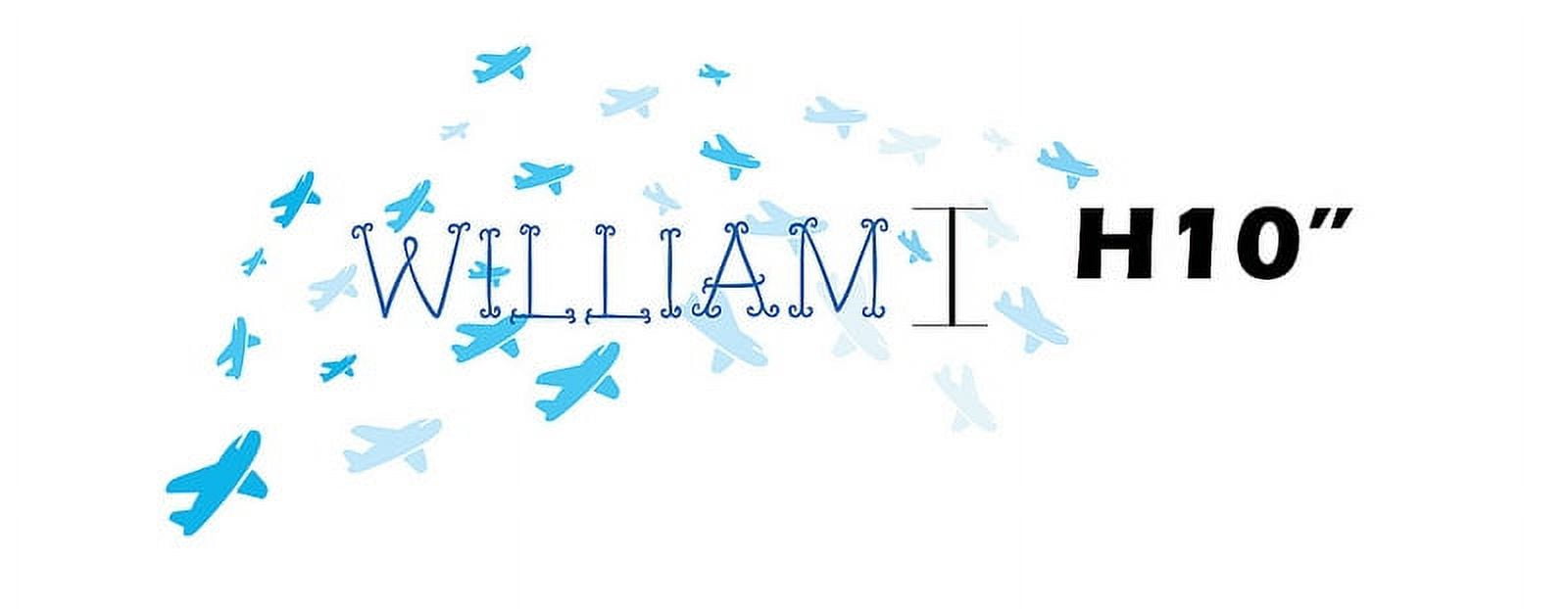 BLUE Airplane with Font5 h 10" Made-to-Order Baby Name/ Girl Name/ Boy ...