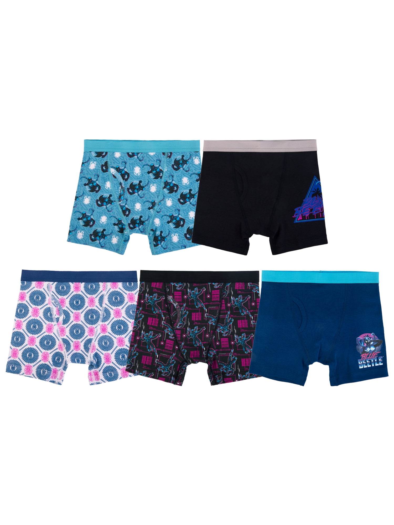 BLUE BEETLE Cotton Boxer Brief Boys Size 4 - Walmart.com