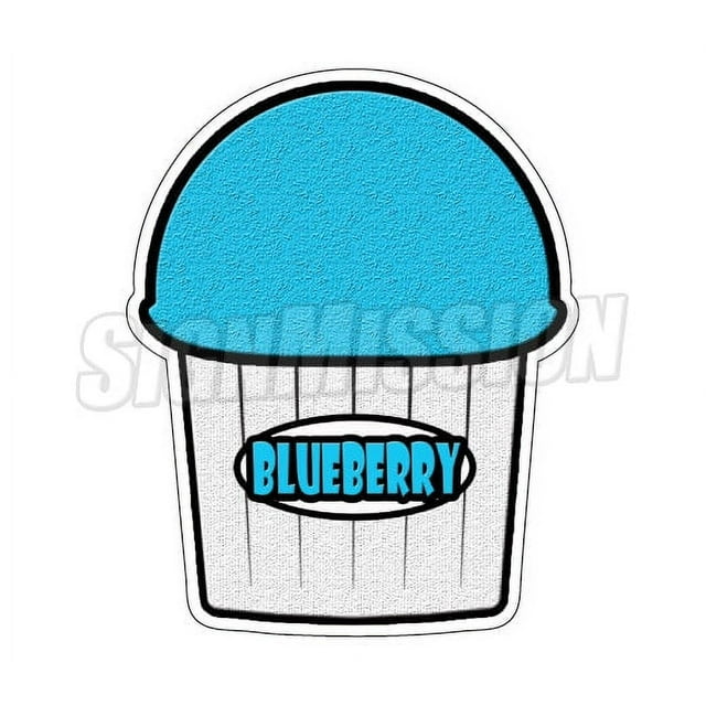 BLUE BERRY FLAVOR Italian Ice Decal shaved ice sticker cart - Walmart.com