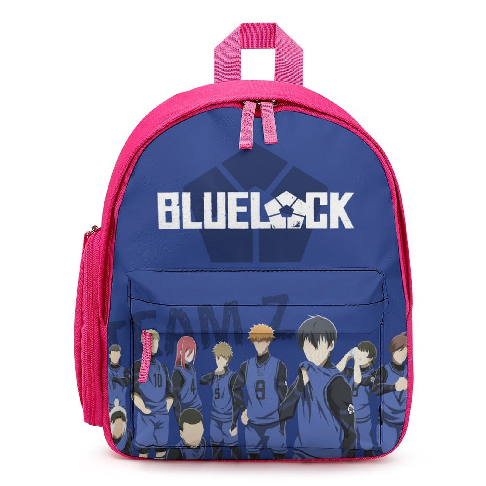 BLUE Ball LOC-,K Backpack for Men Women Small Bookbag with Front Pocket ...