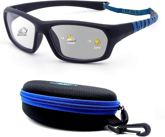 BLUE CUT Kids Sports Goggles, Photochromic Safety Glasses for ...