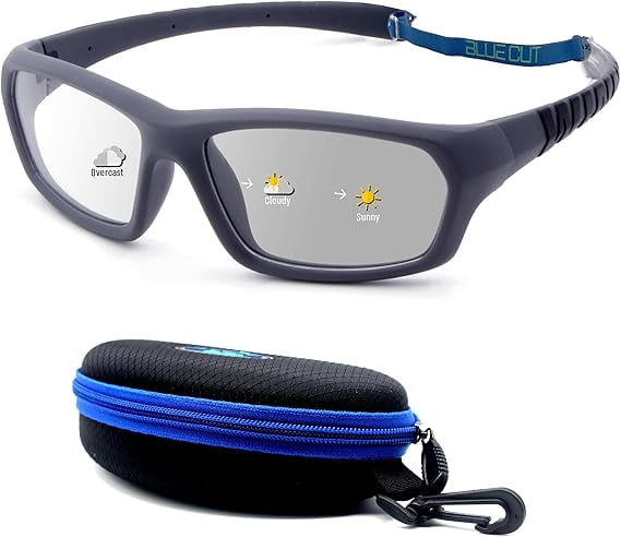 BLUE CUT Kids Sports Protection Goggles – Photochromic Safety Glasses ...