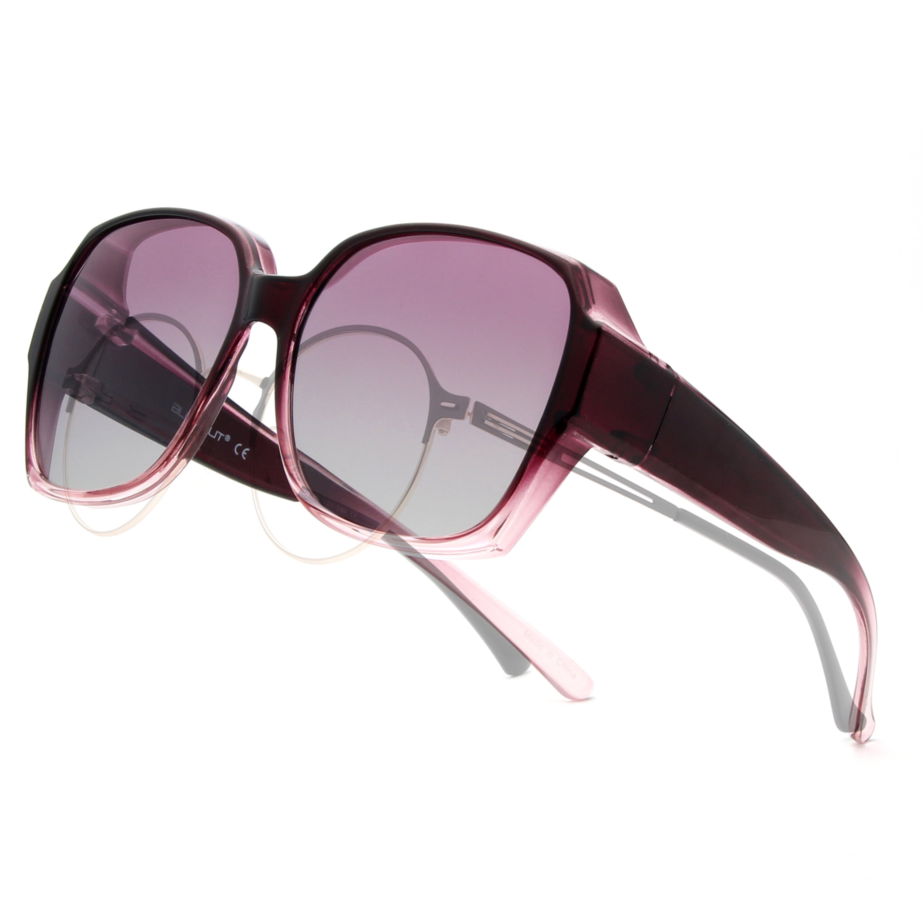Blue Cut Polarized Fit-over Sunglasses for Women with Solar Shield, UV ...