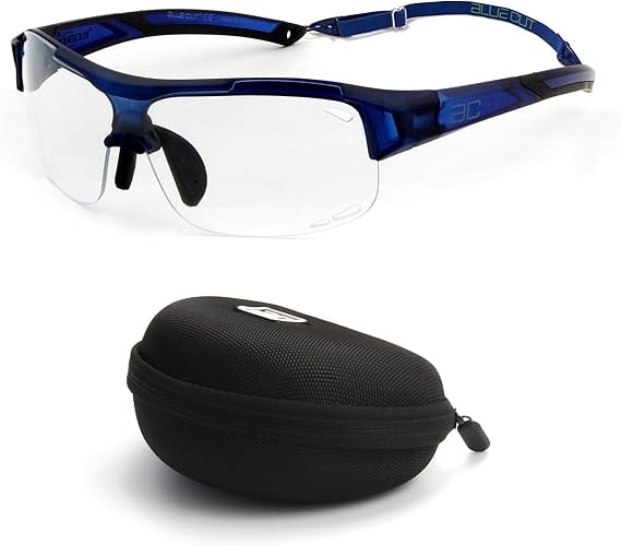 BLUE CUT Sports Safety Goggles Interchangeable Sun Lens Anti Fog UV ...