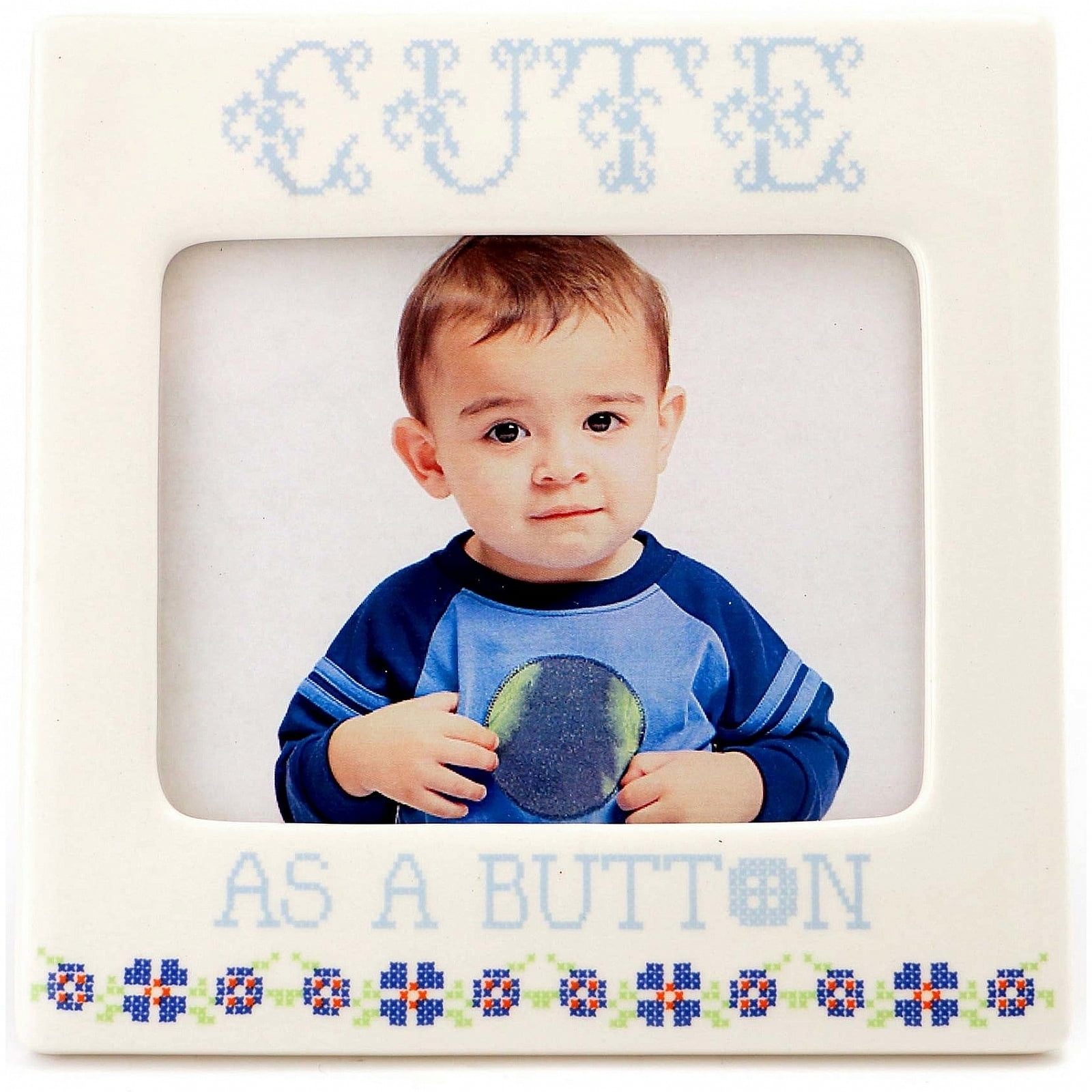BLUE CUTE AS A BUTTON frame by Our Name is Mud - 4x5 - Walmart.com