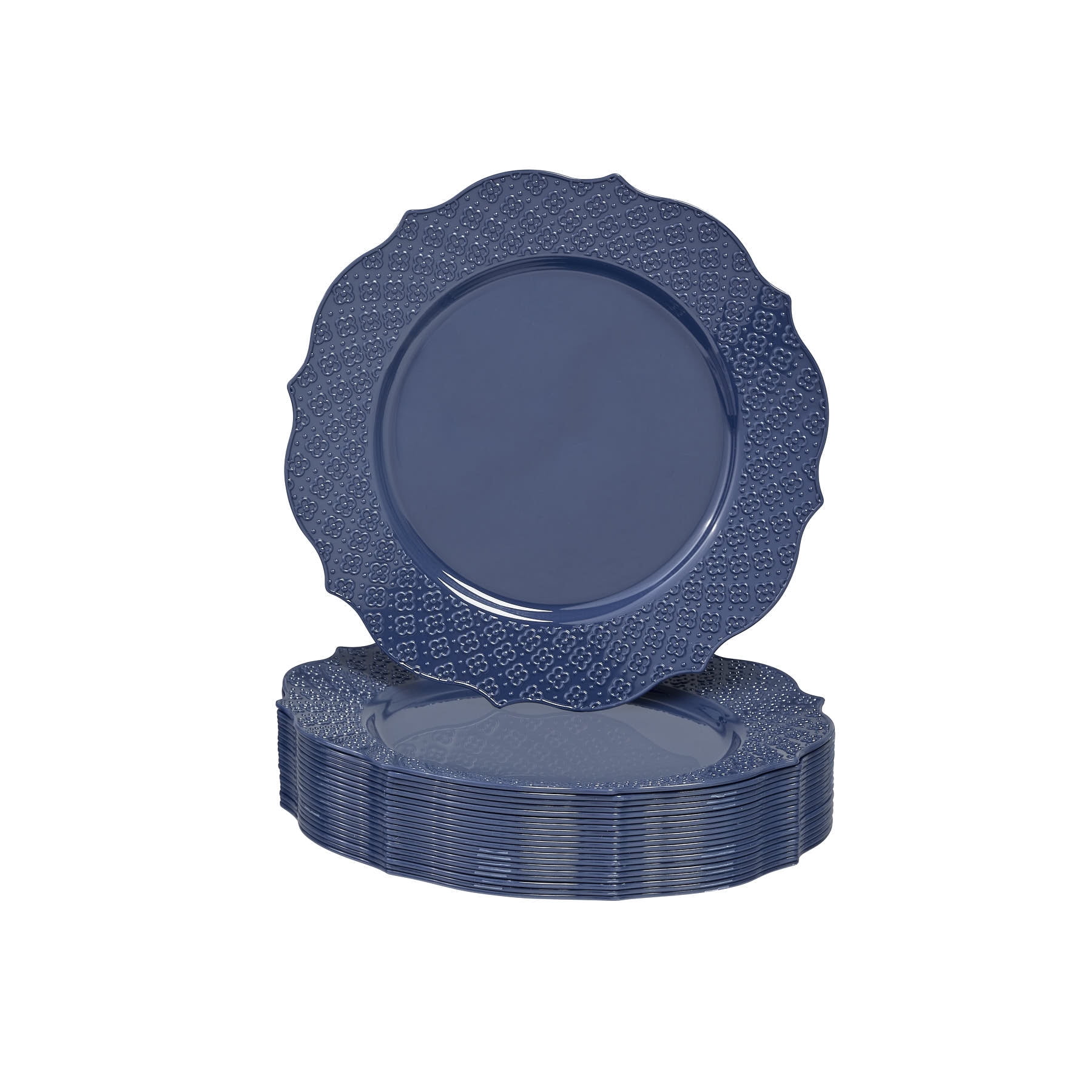 BLUE DISPOSABLE PLATES FOR PARTIES | 20 Salad Plates | Harmony ...