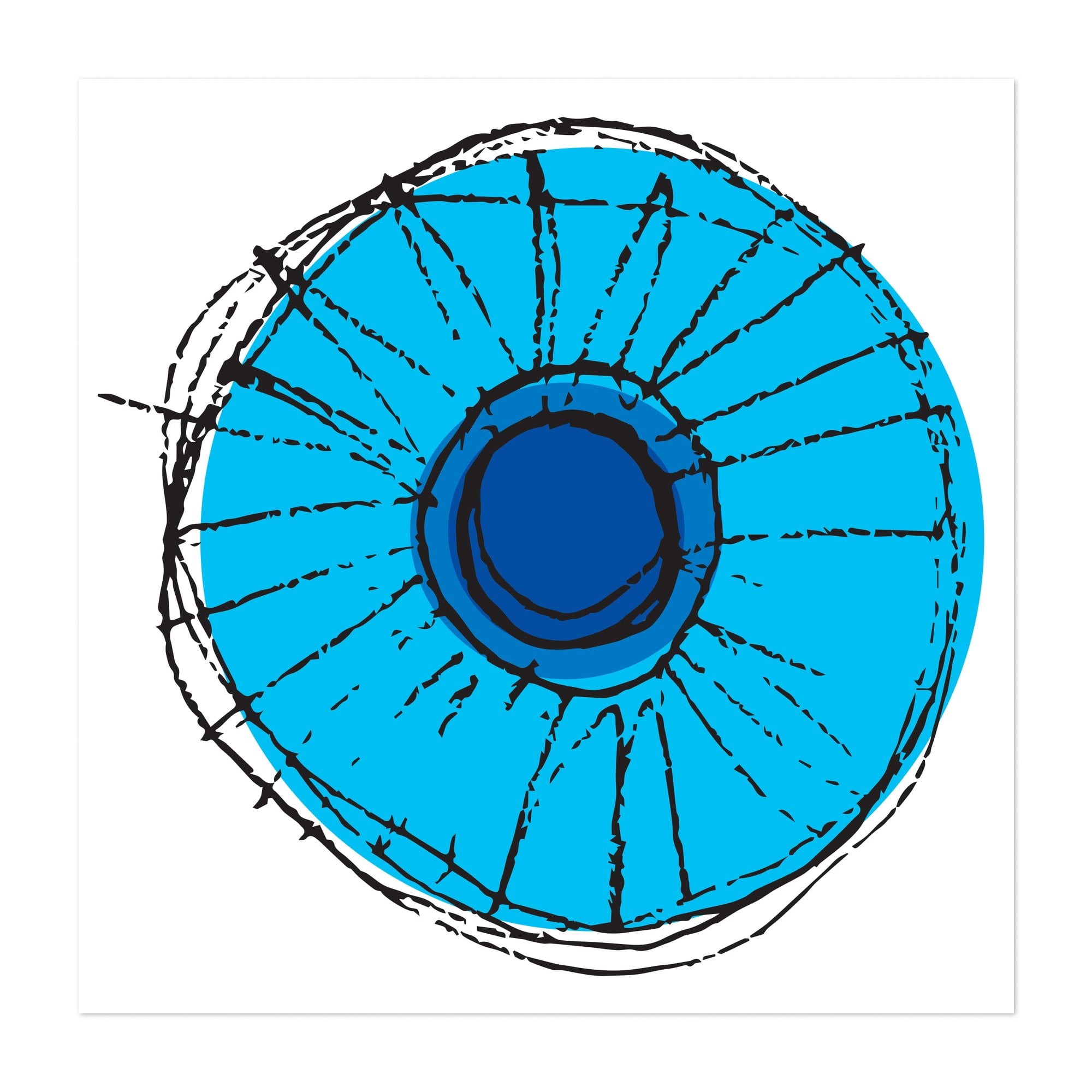 BLUE EYE, illustration - Illustration Geometric Abstract Modern Art ...