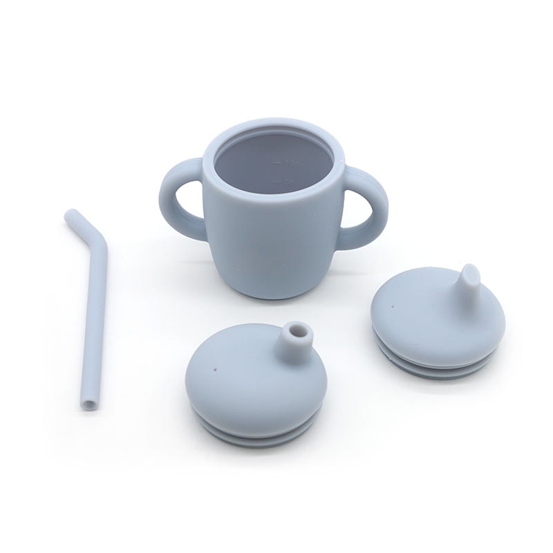 BLUE FOG - Silicone Sippy Cup for Babies 6-12 months with Transition to ...