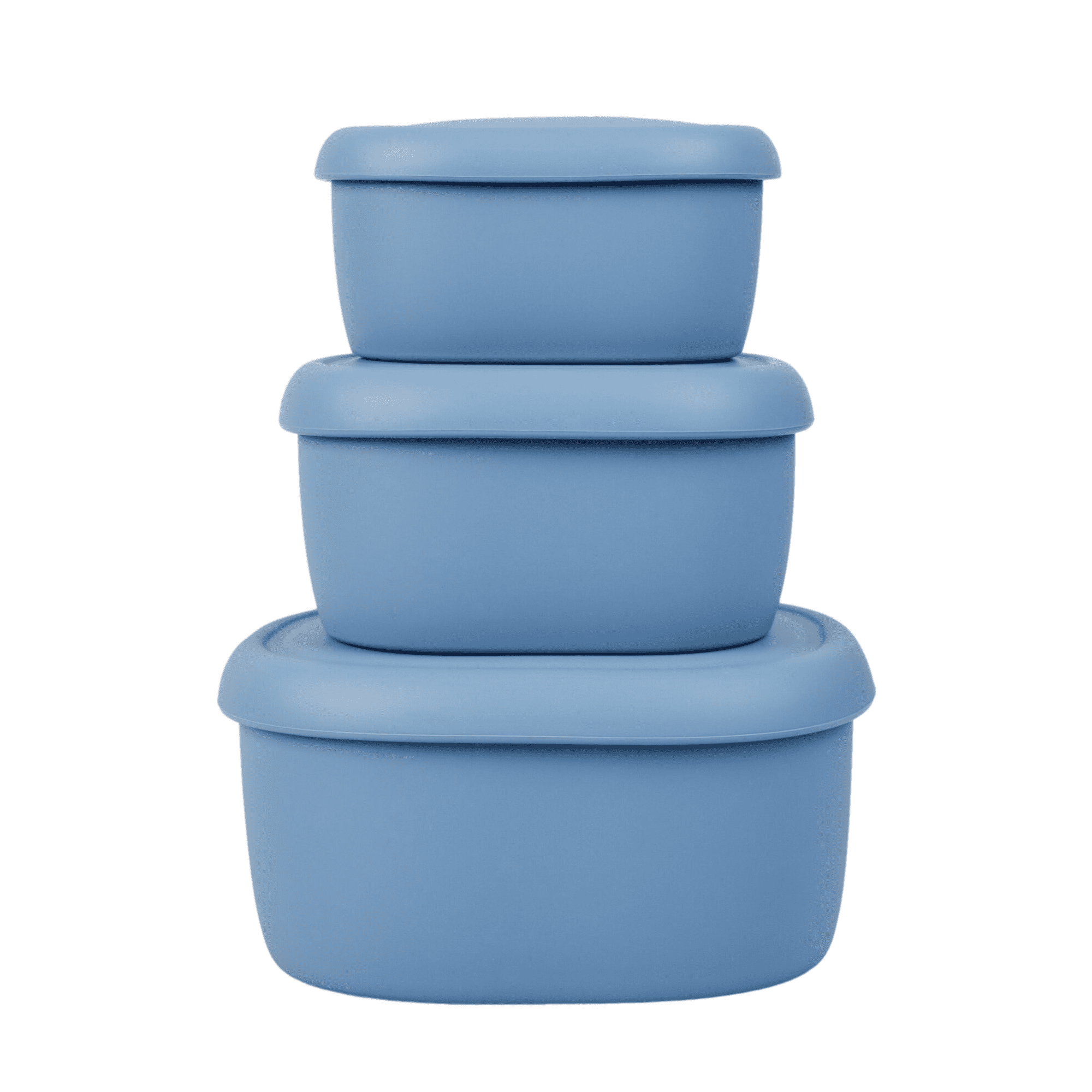 BLUE GINKGO Nesting Silicone Containers, Airtight Food Storage | Set of ...