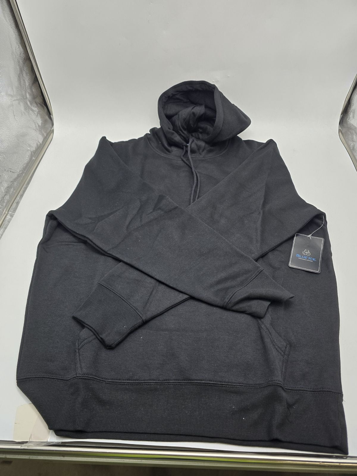 BLUE ICE PREMIUM CLOTHING BLACK PULLOVER HOODIE - SIZE: MEN XL - BLACK ...