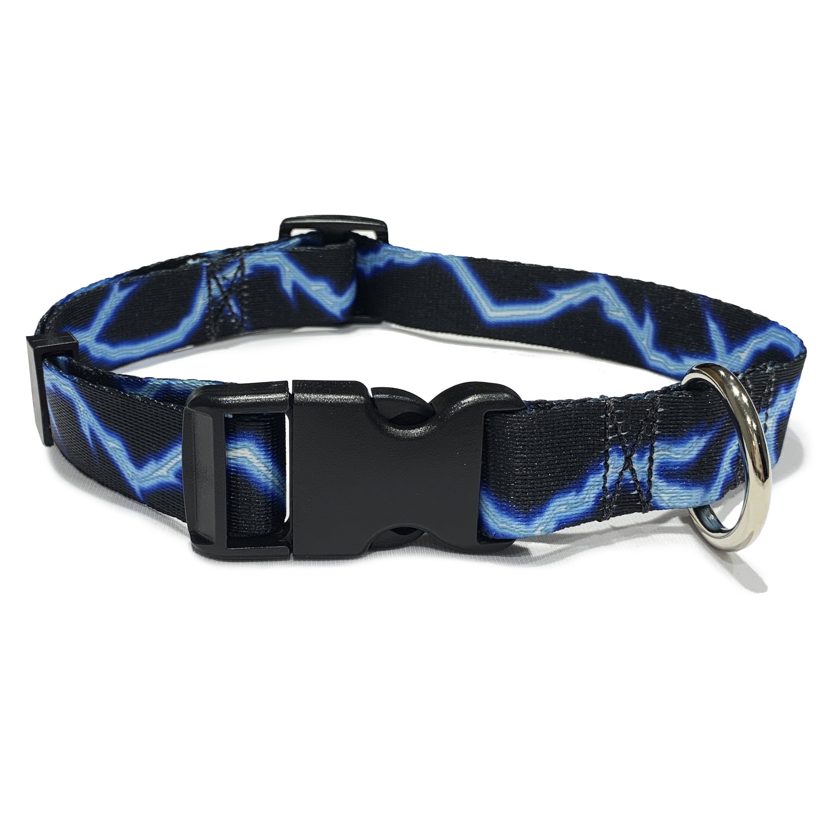 BLUE LIGHTNING BOLT DOG COLLAR - Walmart.com