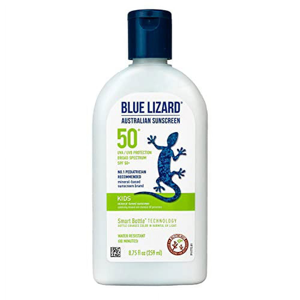 BLUE LIZARD Kids Mineral-Based Sunscreen Lotion SPF 50+, 8.75 Oz ...