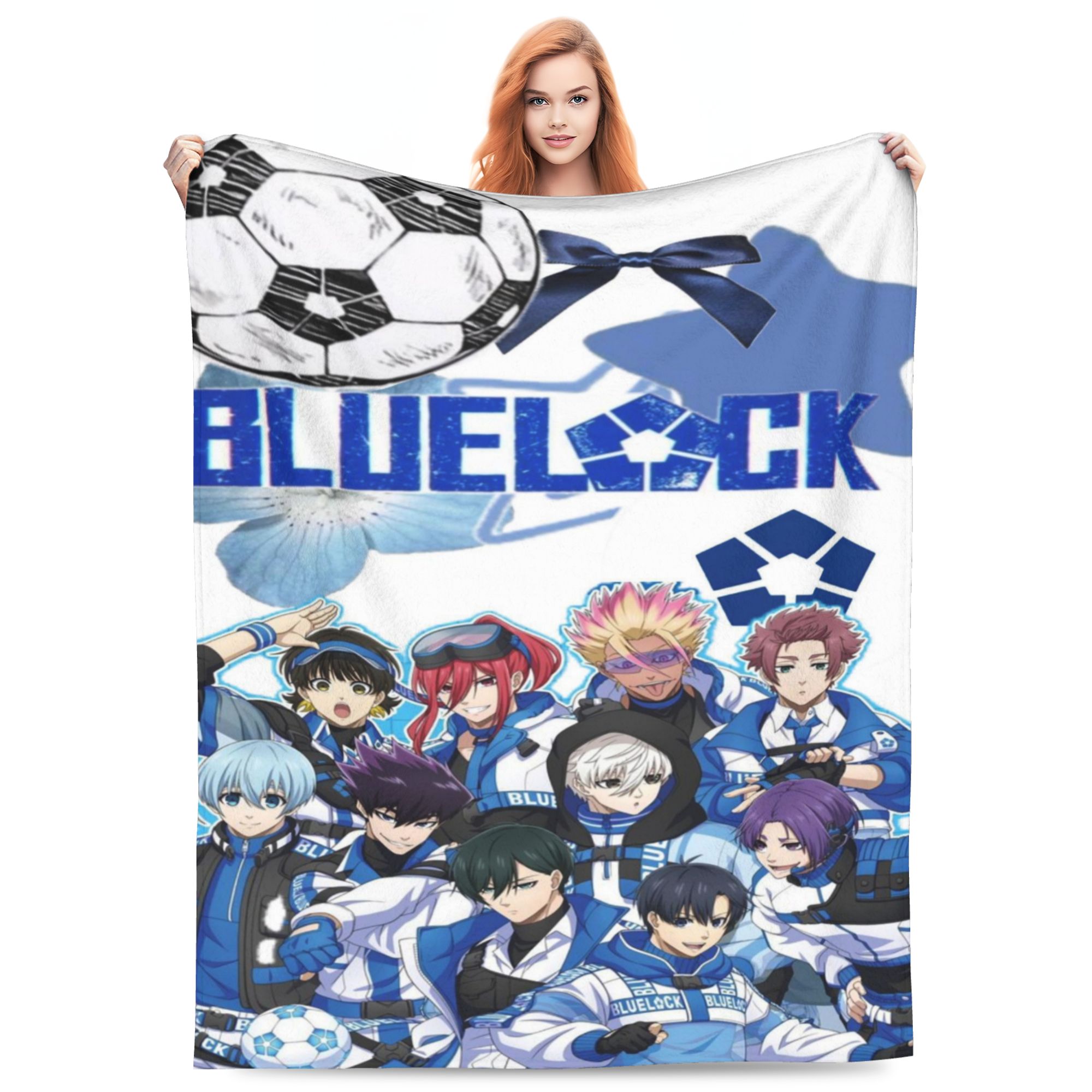 BLUE LO-CK Blanket Ultra Soft Flannel Throw Blanket Lightweight Warm ...