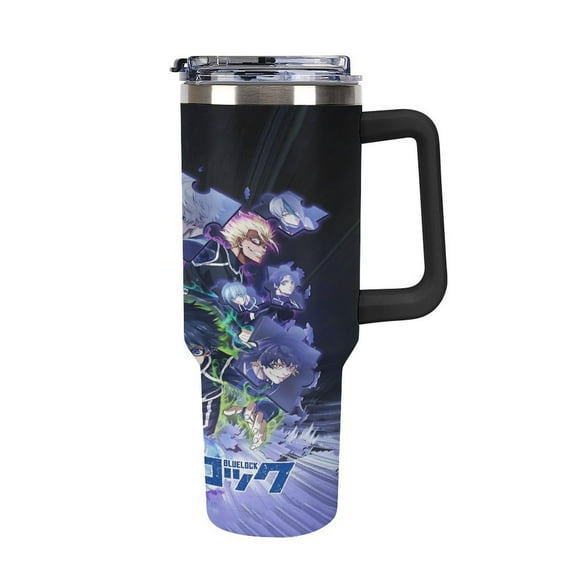BLUE LOC-,K 40oz Tumbler with Handle and Straw Lid Vacuum Insulated ...