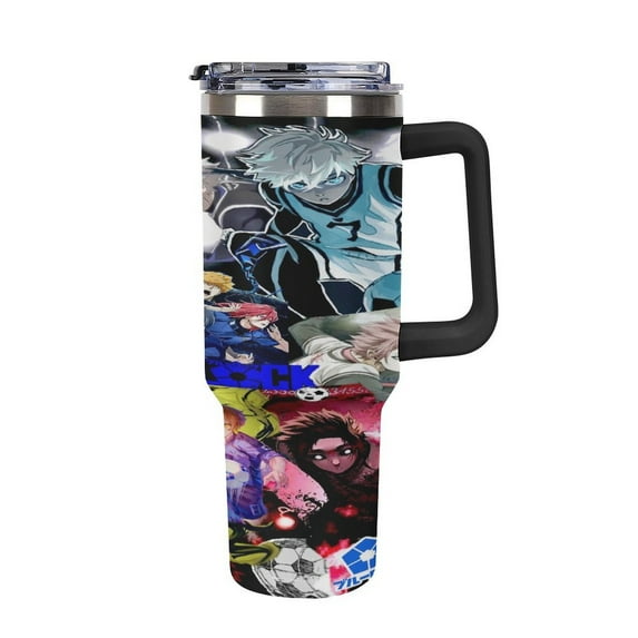 BLUE LOC-,K 40oz Tumbler with Handle and Straw Lid Vacuum Insulated ...