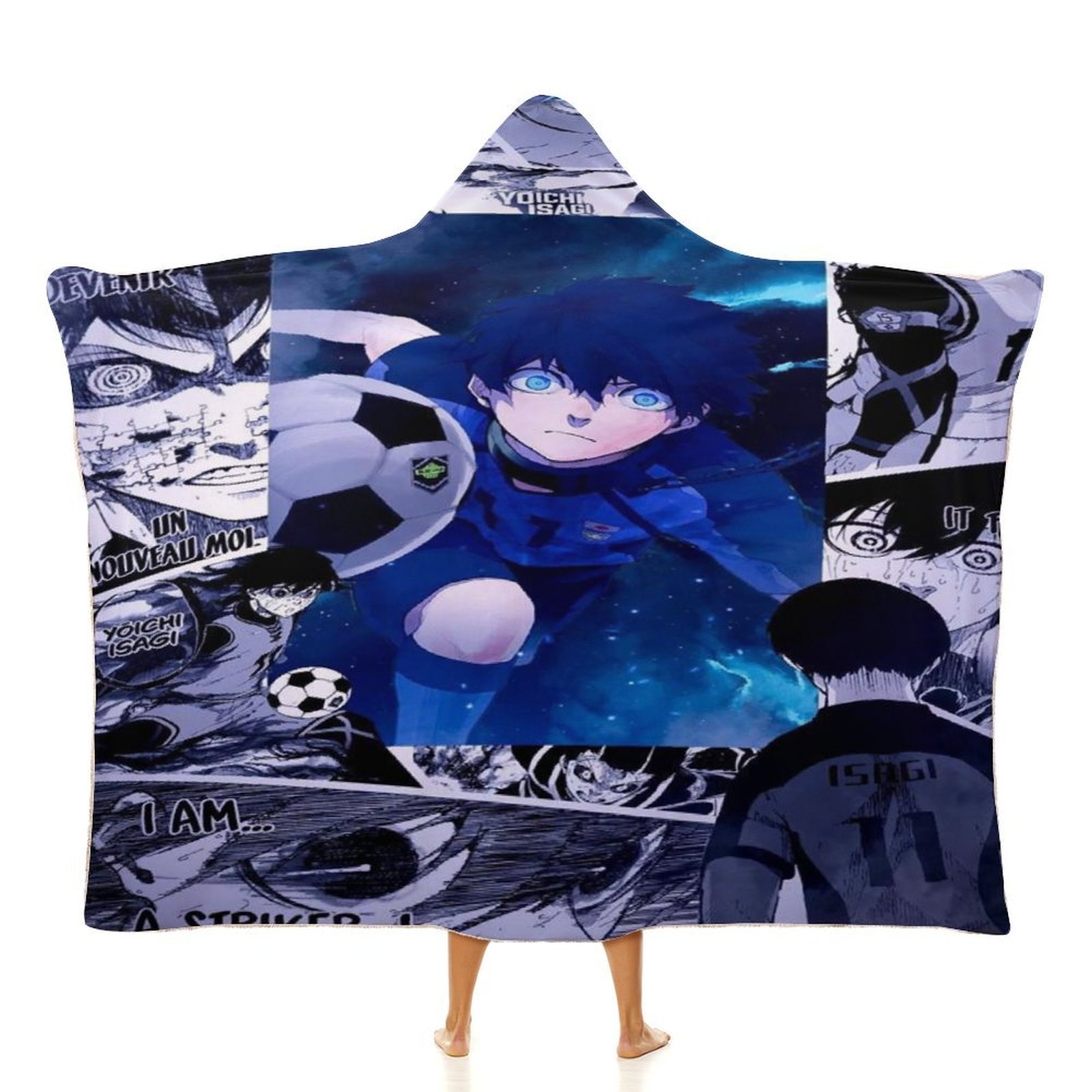 BLUE LOC-,K Blanket Wearable Cartoon Cosplay Hoodie Throw Blanket ...
