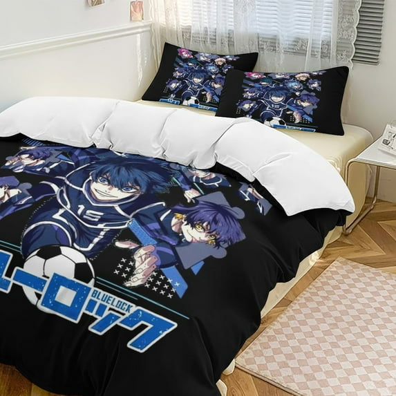 BLUE LOC-,K Duvet Cover Set 3D Printed Bedding Set Ultra Soft and ...