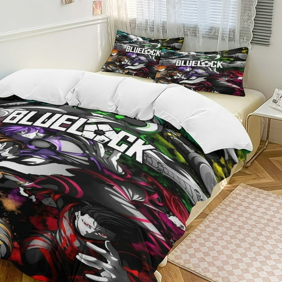 BLUE LOC-,K Duvet Cover Set 3D Printed Bedding Set Ultra Soft and ...