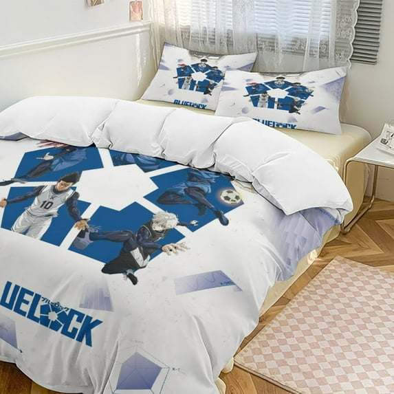 BLUE LOC-,K Duvet Cover Set 3D Printed Bedding Set Ultra Soft and ...